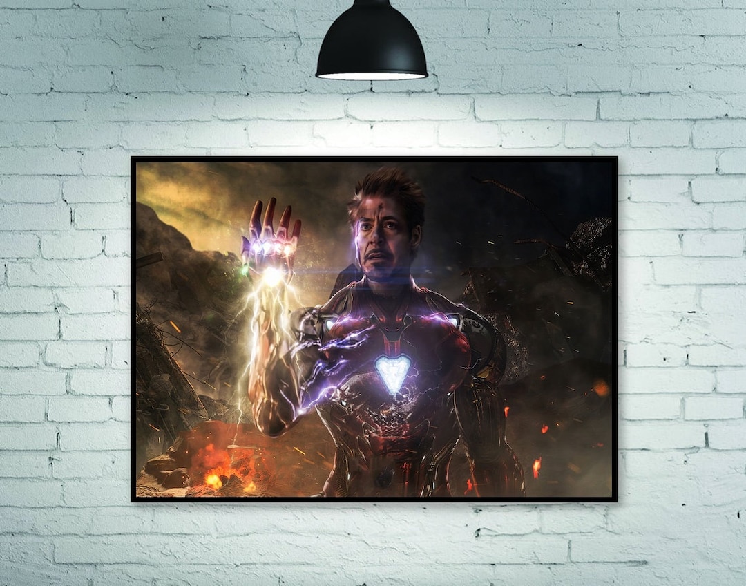 Iron Man Poster, Iron Man Snaps Fingers, Movie Poster, Film Poster ...
