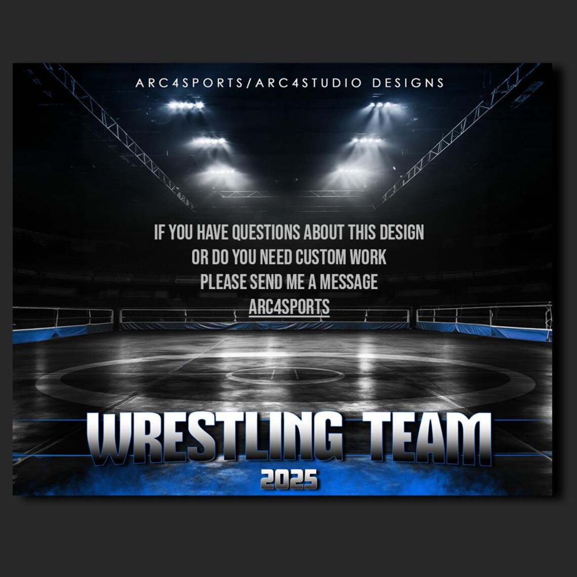 8x10 Horizontal Wrestling Team Layout PSD Template | Customizable ...