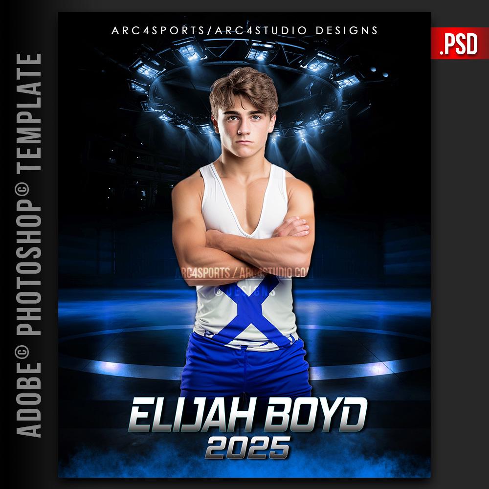 WRESTLING Poster TEMPLATES - Customizable Photoshop 8x10 and 5x7 ...