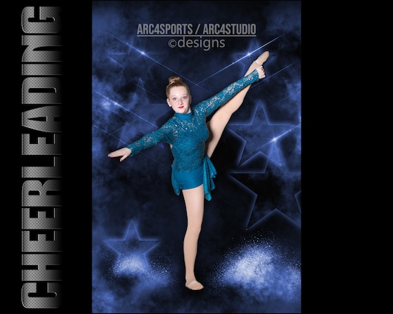 Cheer STARS Digital Background - Etsy