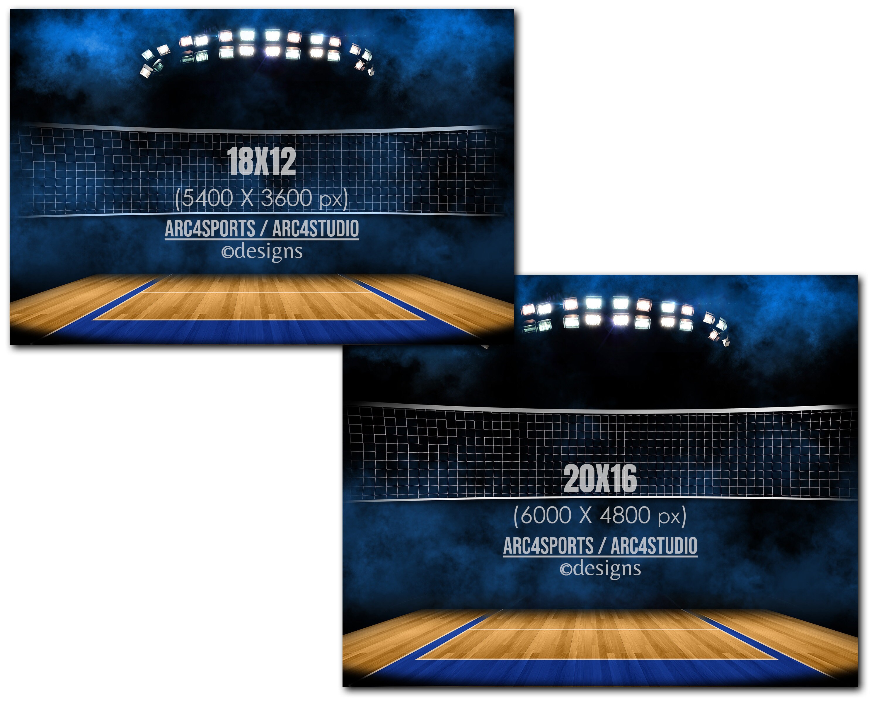 Volleyball ARENA Horizontal Digital Backgrounds - Etsy