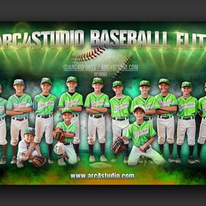 Baseball Team Banner Template: 6x4 Ft Photoshop Dugout Design (digital ...