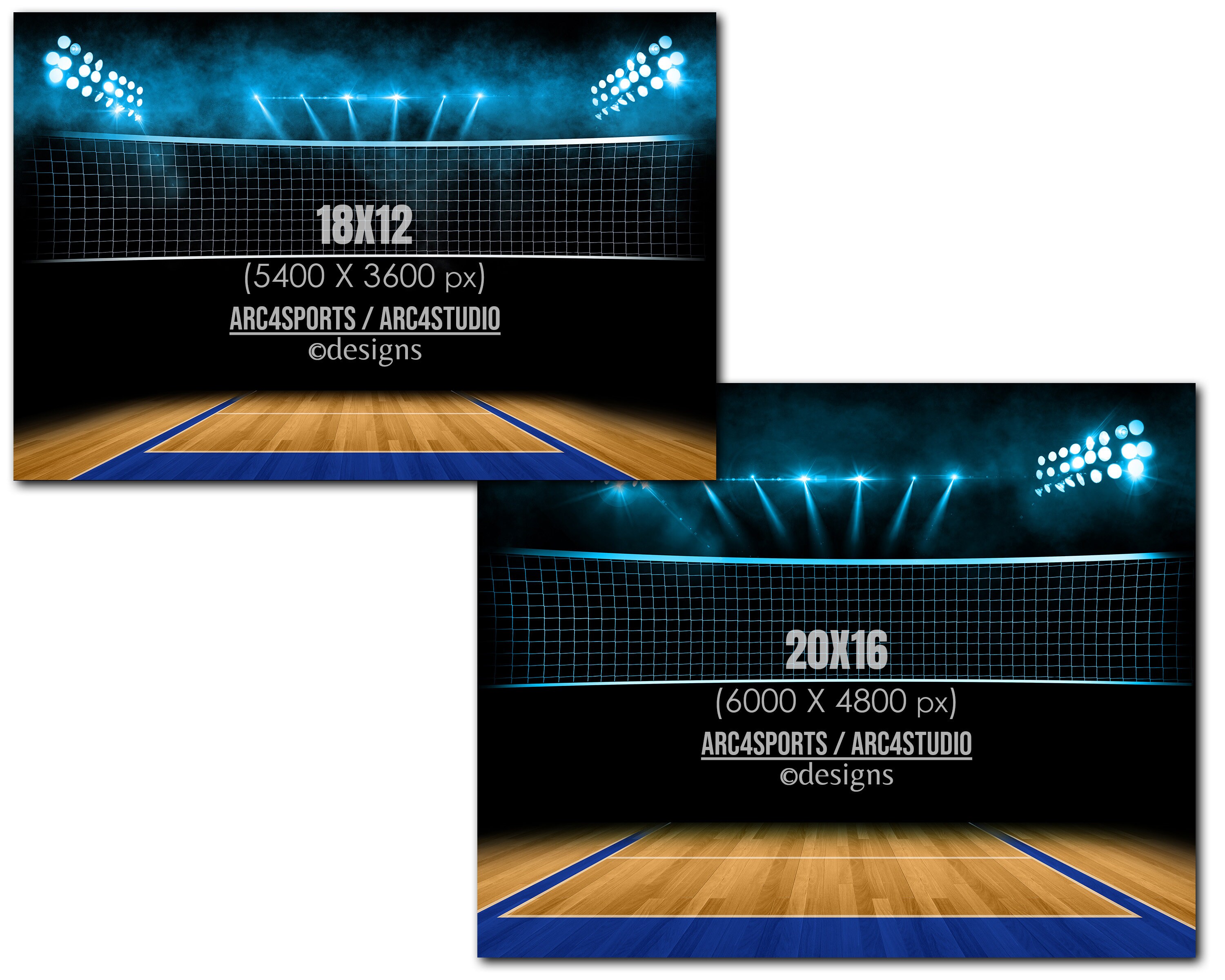 Volleyball ARENA Horizontal Digital Backgrounds - Etsy