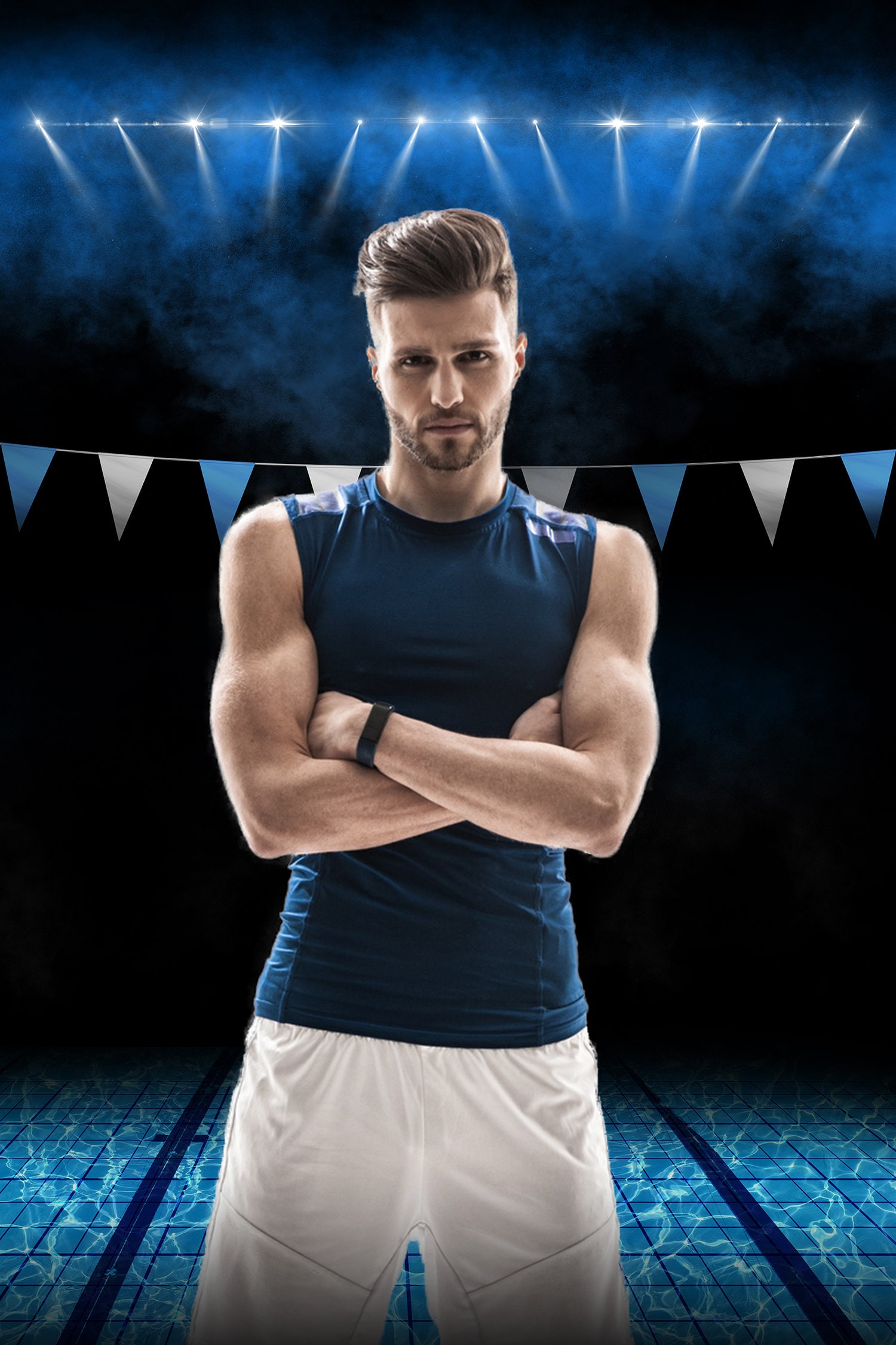 Swimming Digital Background | Etsy