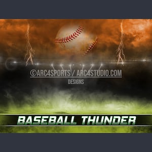 Baseball Thunder BANNER - Etsy