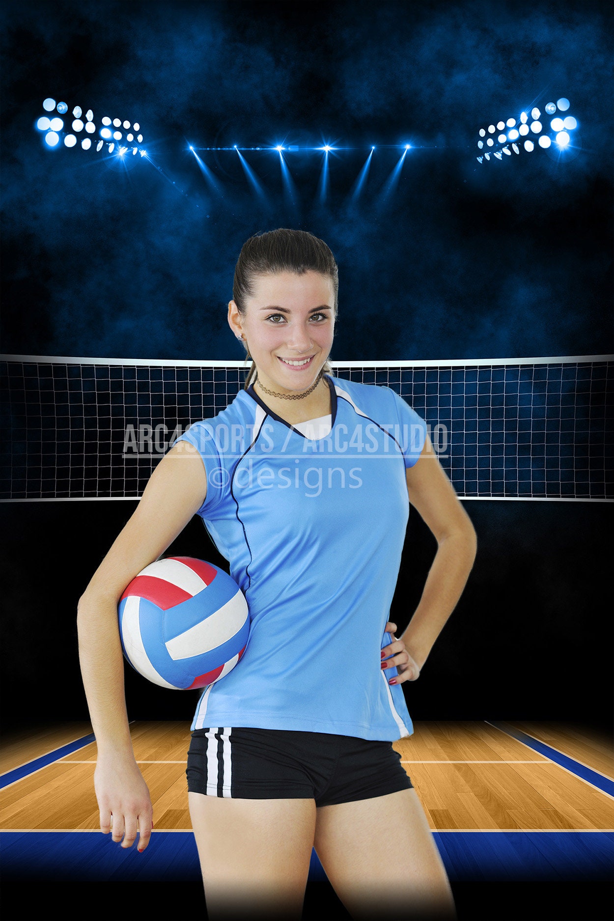 Volleyball ARENA Digital Background - Etsy