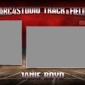 Track and Field Memory Mate 8x10 Template | Editable PSD With Photo ...