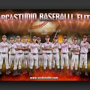 Baseball Team Banner Template: 6x4 Ft Photoshop Dugout Design (digital ...
