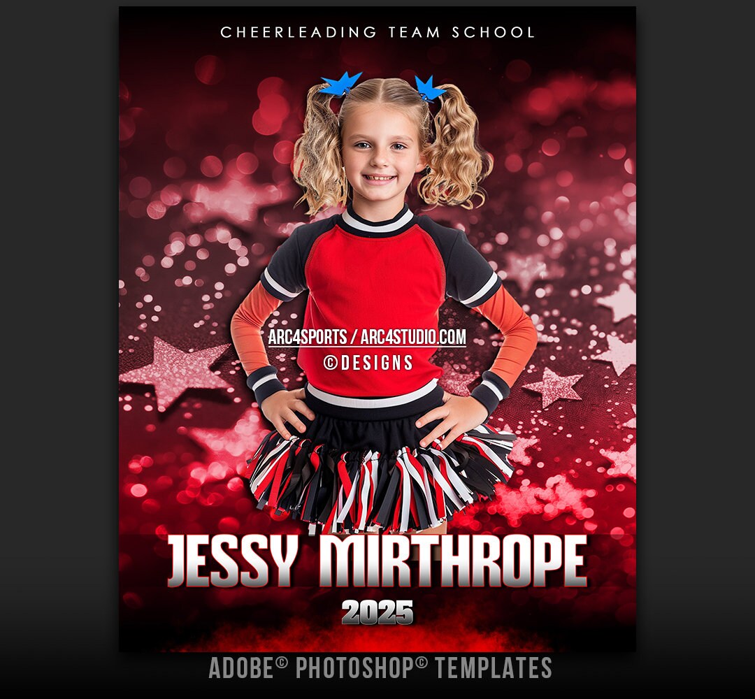 Customizable Cheerleading Poster Template | Easy-to-use Photoshop PSD ...