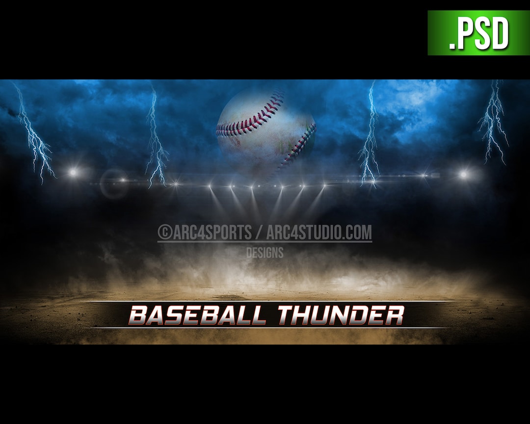 Baseball Thunder BANNER - Etsy