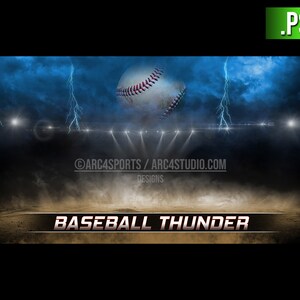 Baseball Thunder BANNER - Etsy