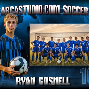 Soccer Memory Mate Template 8x10 | Layered PSD With Photo Holders ...