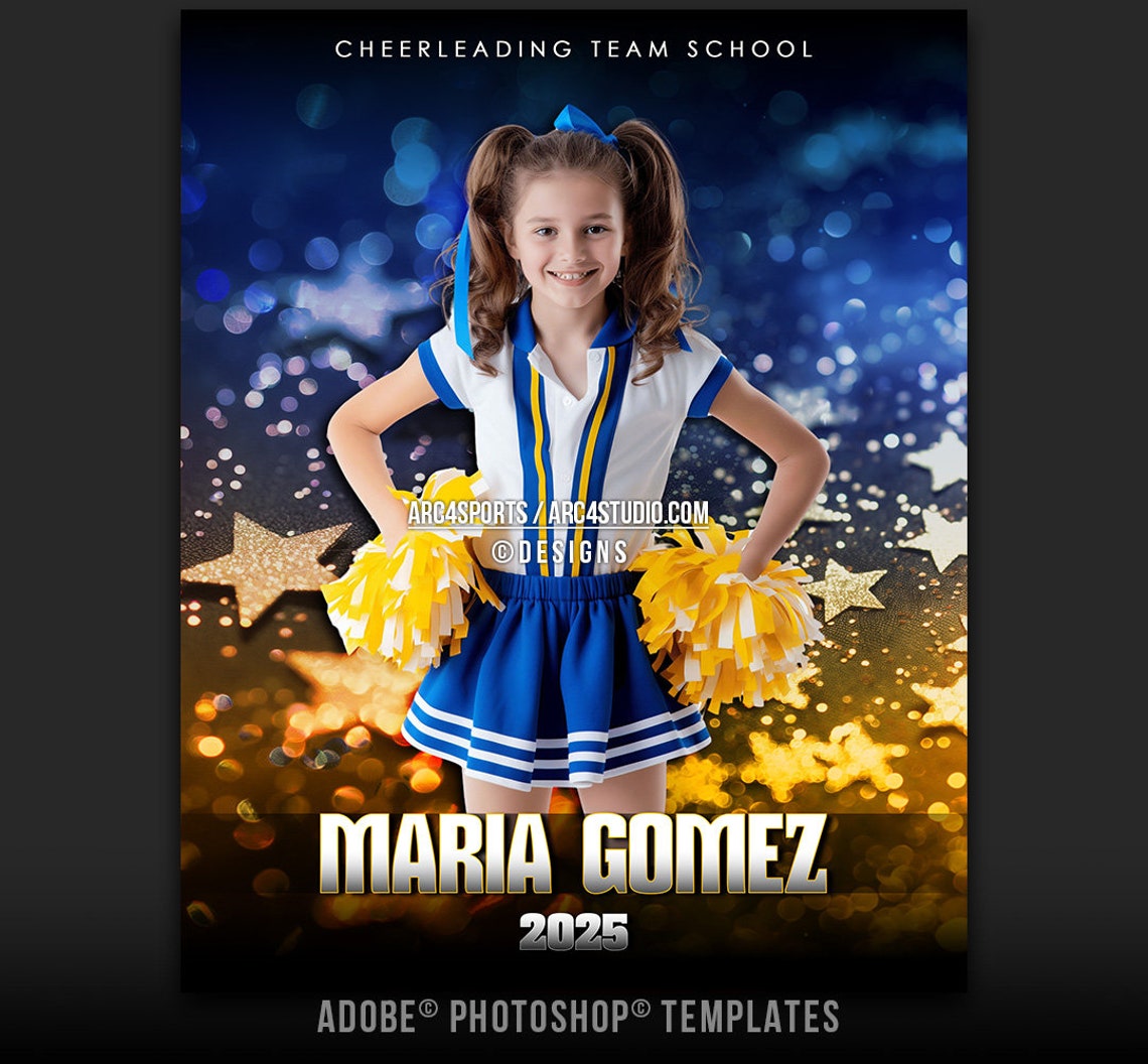 Customizable Cheerleading Poster Template | Easy-to-use Photoshop PSD ...