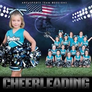 ALL STARS Cheer Horizontal Digital Backgrounds - Etsy