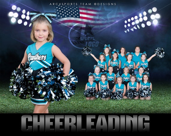 ALL STARS Cheer Horizontal Digital Backgrounds - Etsy