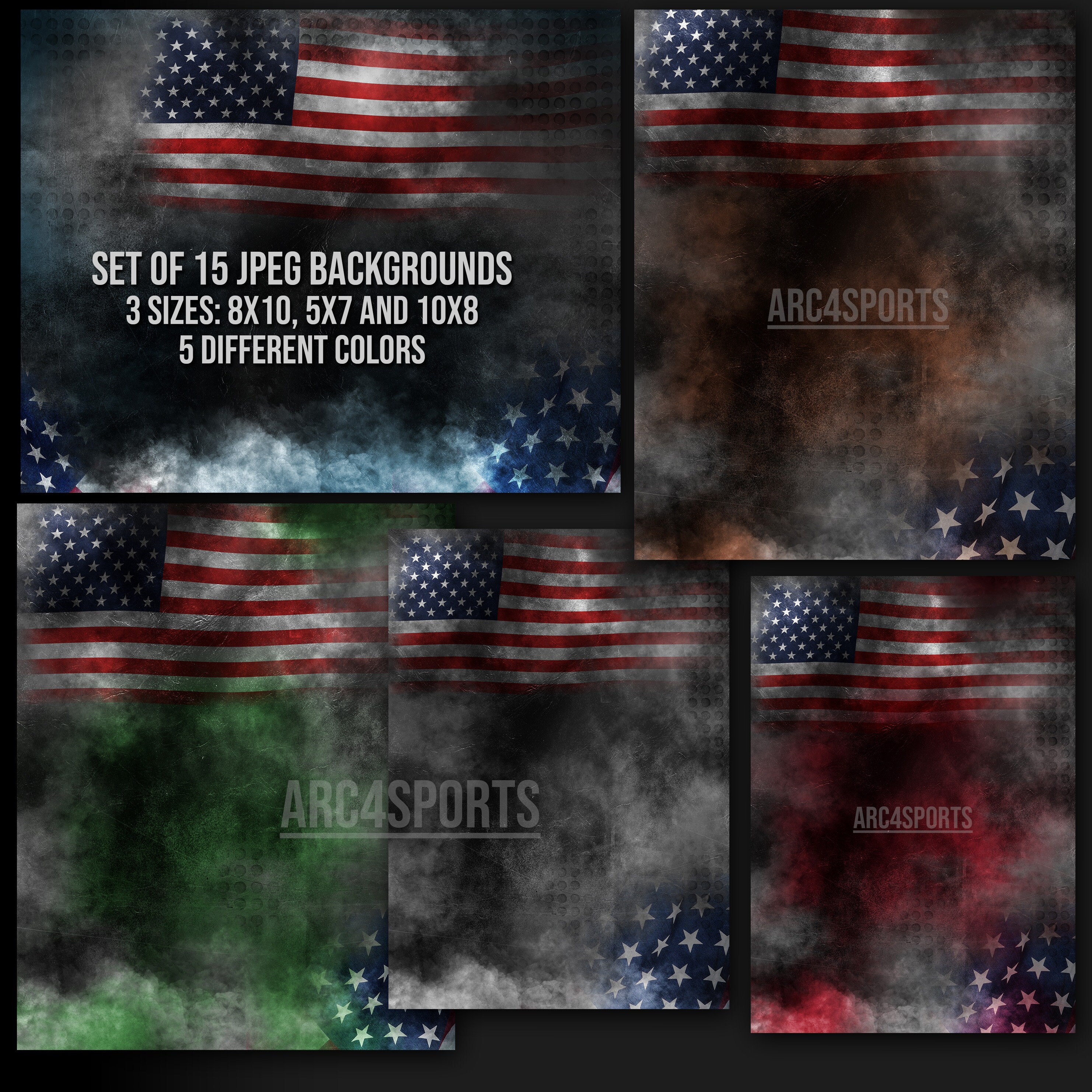All Stars Set of Digital Backgrounds - AMERICAN VINTAGE FLAG - Etsy