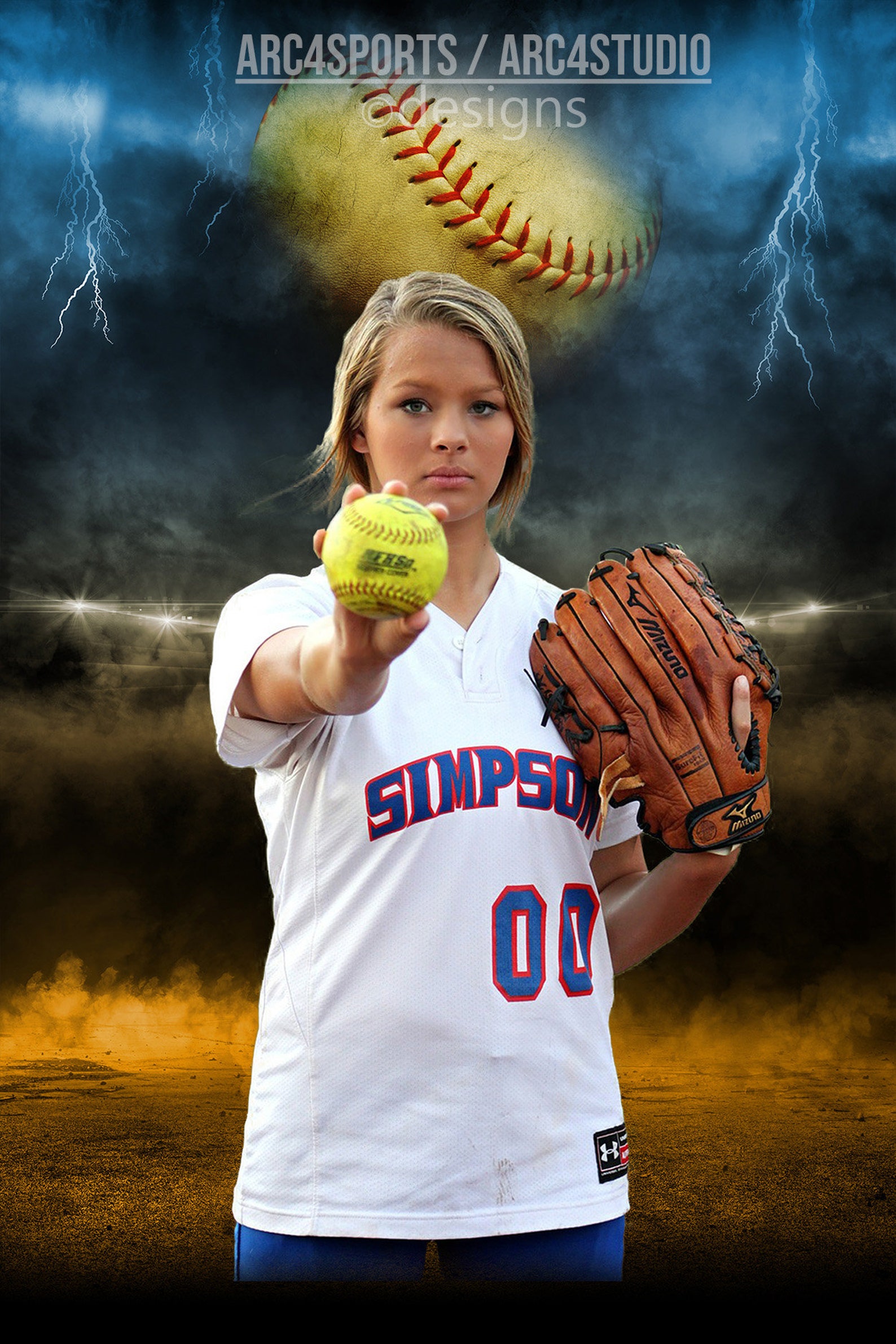 Softball LIGHTNING Digital Background - Etsy