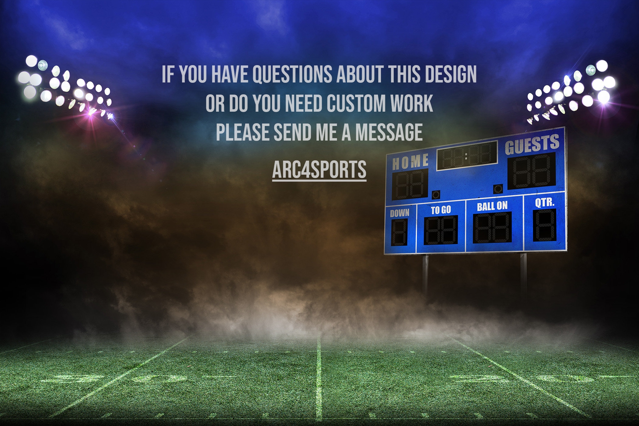 Football STADIUM LIGHTS Horizontal Digital Backgrounds - Etsy