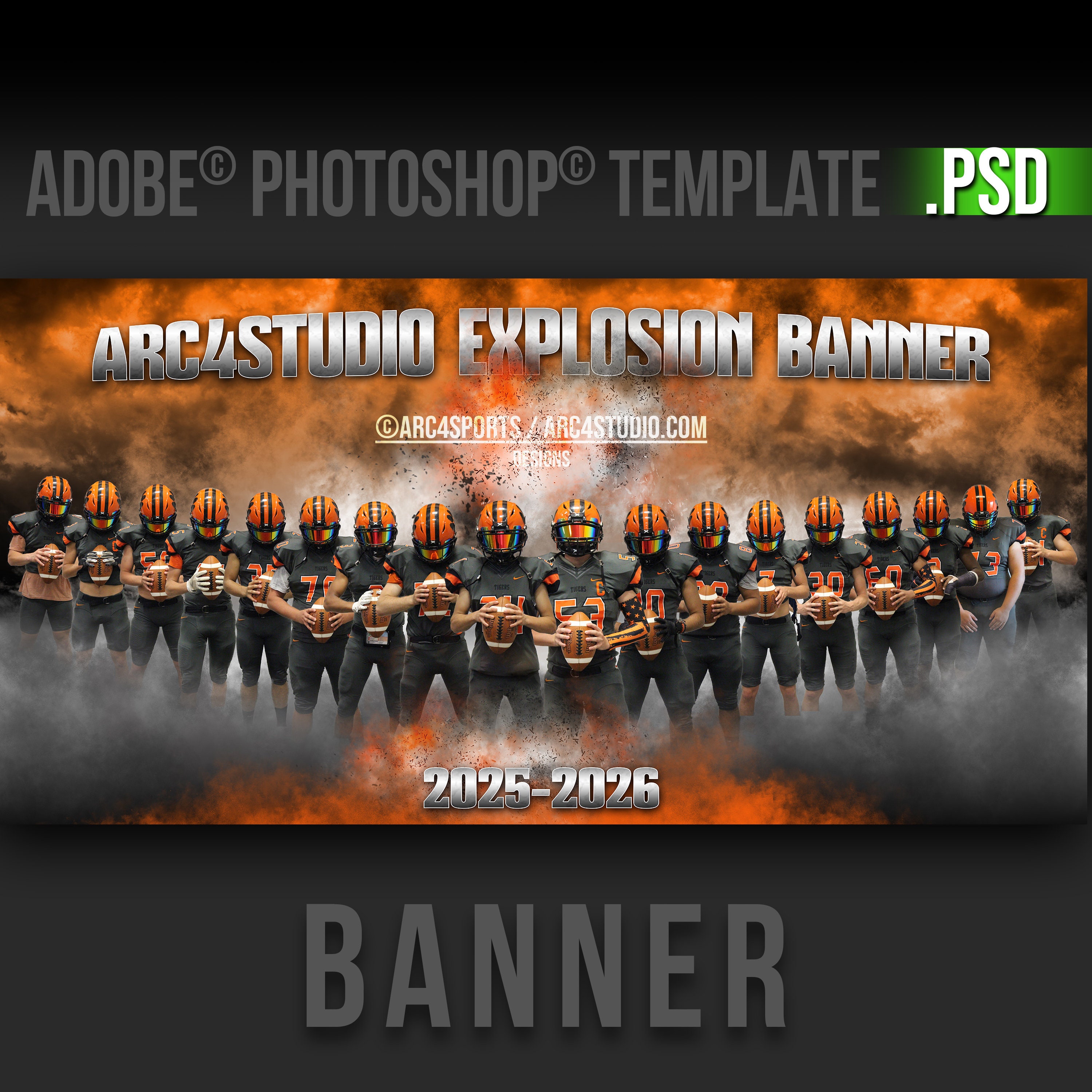 Sports Team Banner PSD Template: Customizable Event Design (digital ...