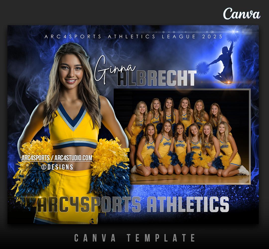 Cheerleading Memory Mate Canva Template Editable Sports Photo Layout ...