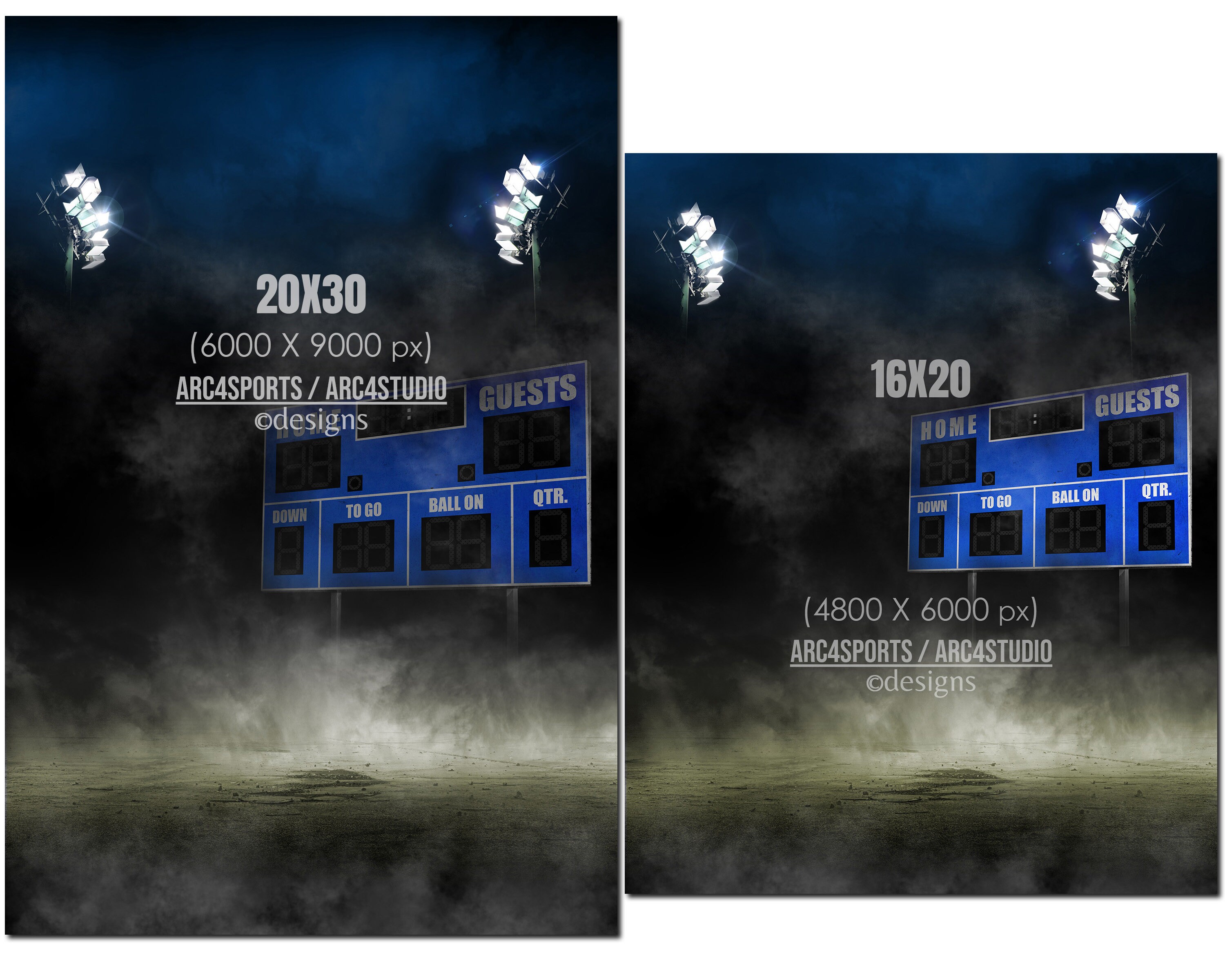 Football SCOREBOARD Digital Background - Etsy