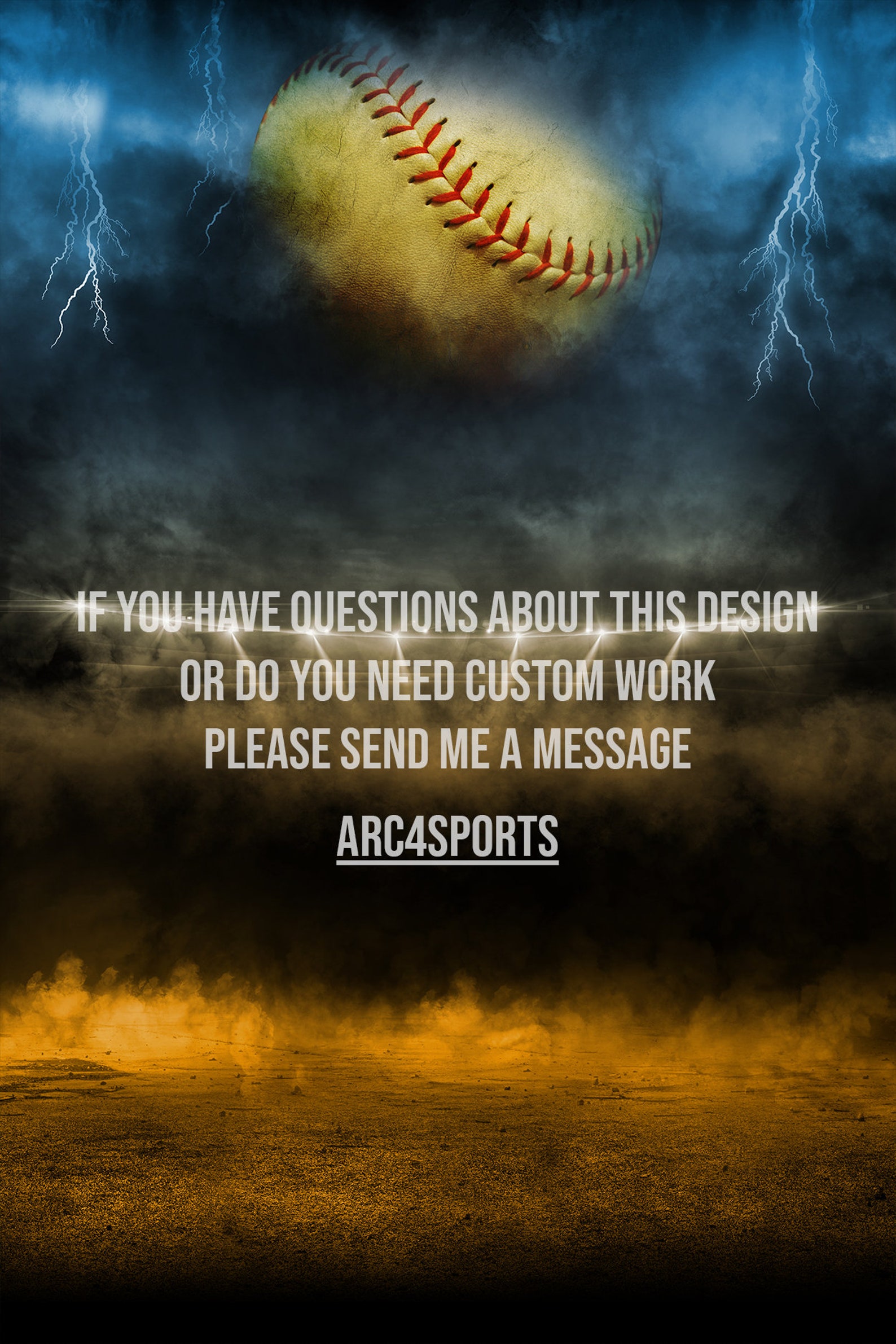 Softball LIGHTNING Digital Background - Etsy