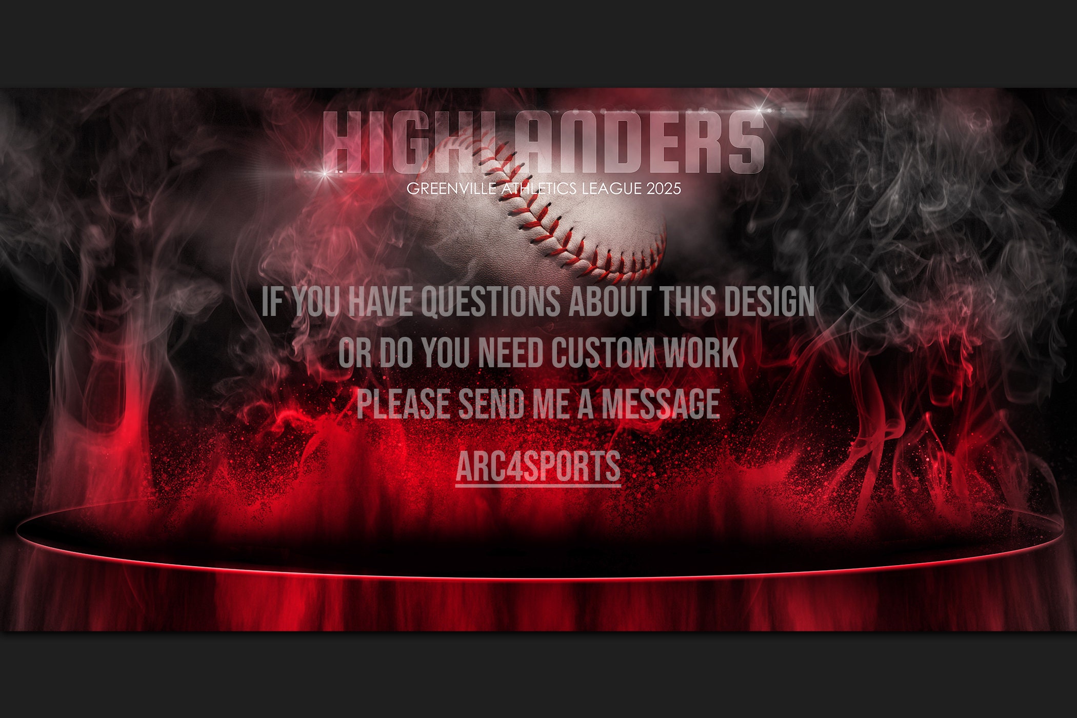 Large Baseball BANNER Template - 8'x4' Travel Team Banner - Etsy