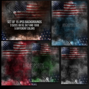 Lacrosse Set of Digital Backgrounds - AMERICAN FLAG - Etsy
