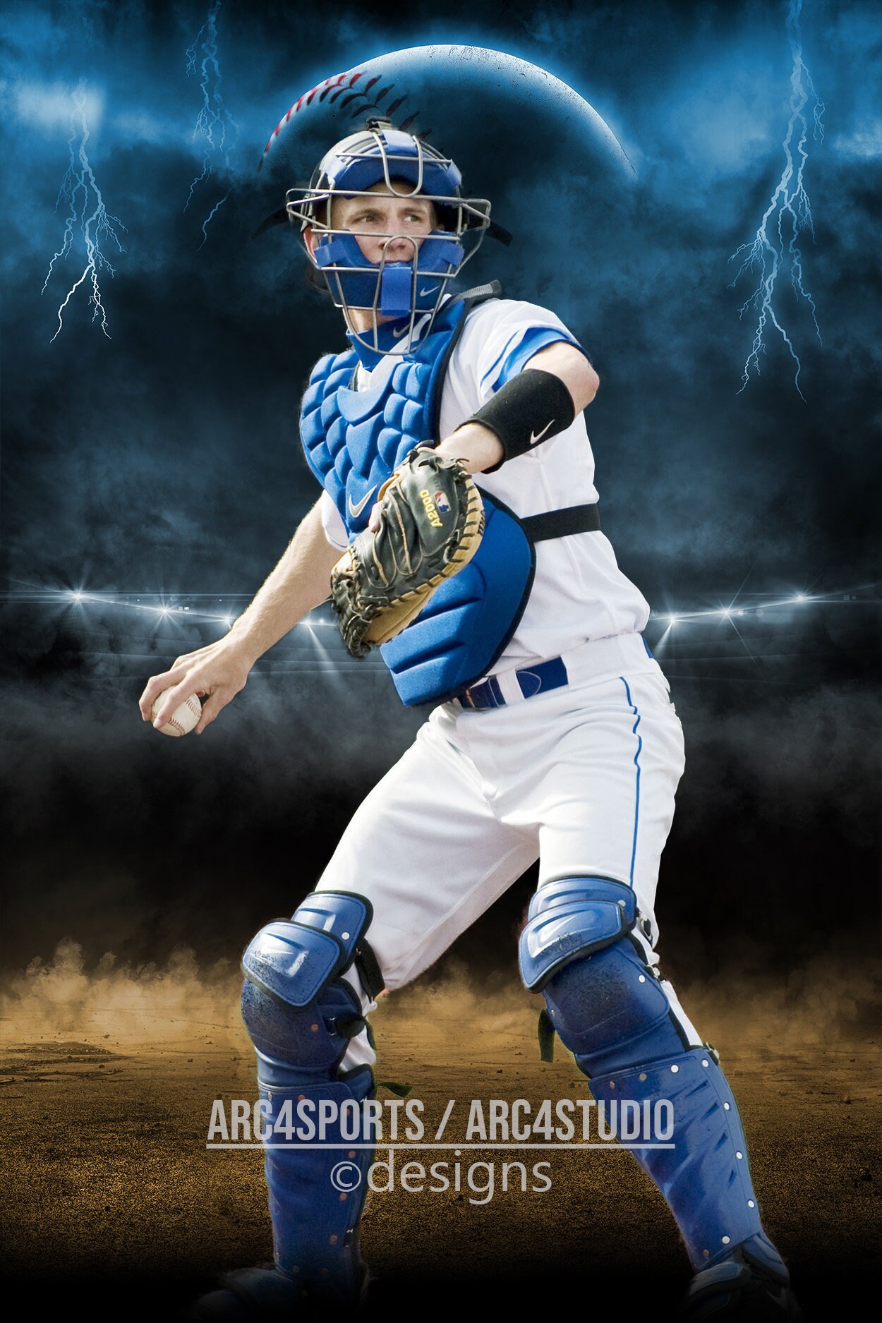 Baseball THUNDER Digital Background - Etsy