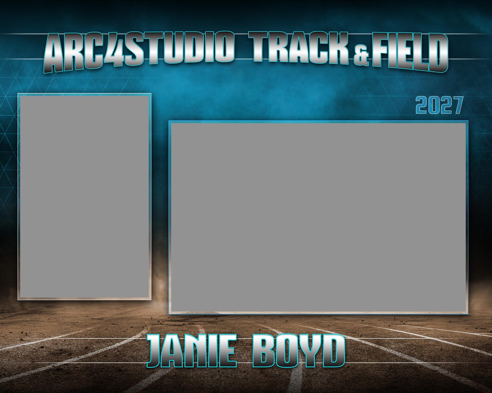 Track and Field Memory Mate 8x10 Template | Editable PSD With Photo ...