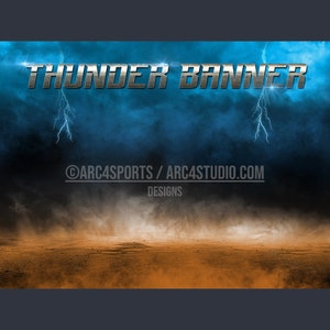 Thunder Banner Template: Action Sports Photoshop PSD (digital Download ...