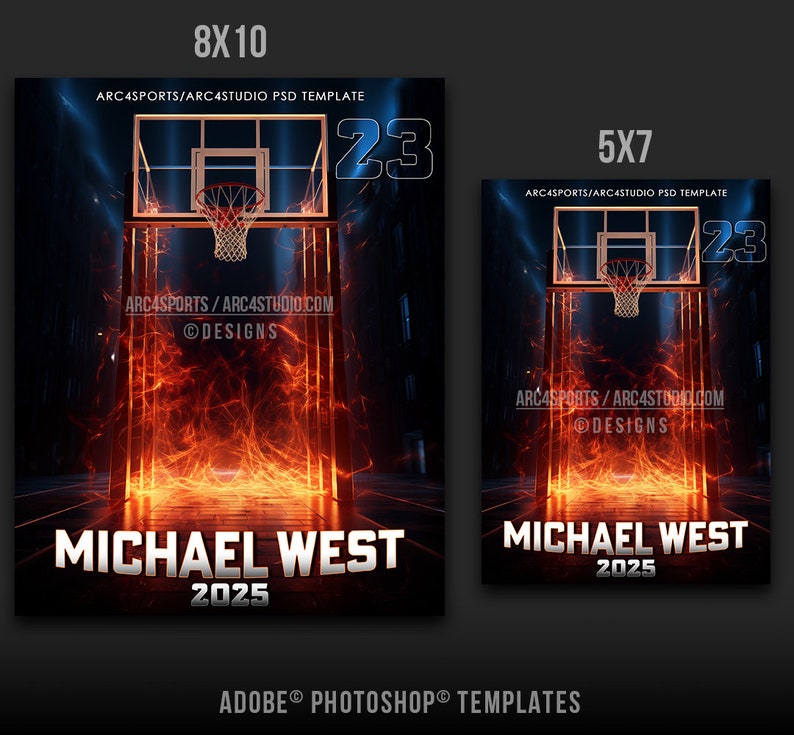 Customizable Basketball Poster Template | Easy-to-use Photoshop PSD ...