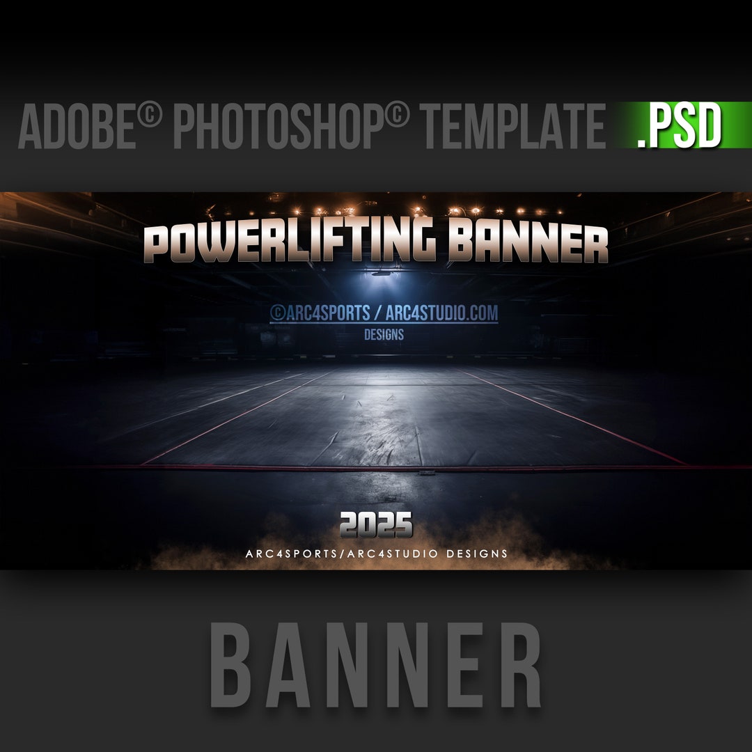 Power BANNER Template Designed for Wrestling, Powerlifting - Etsy