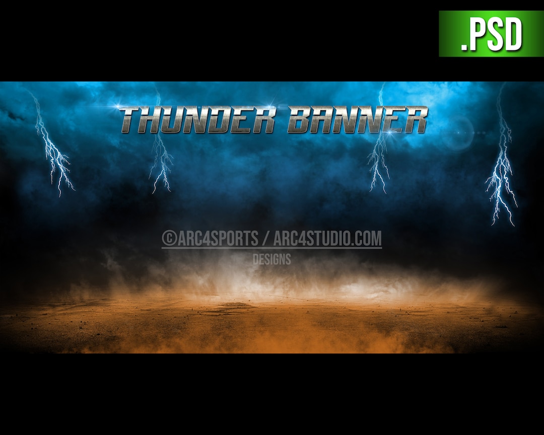 Thunder BANNER - Etsy
