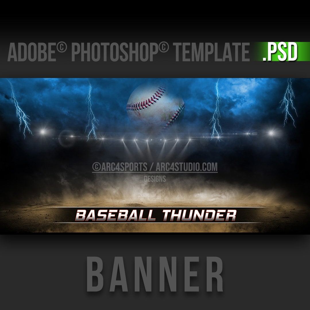 Baseball Thunder BANNER - Etsy