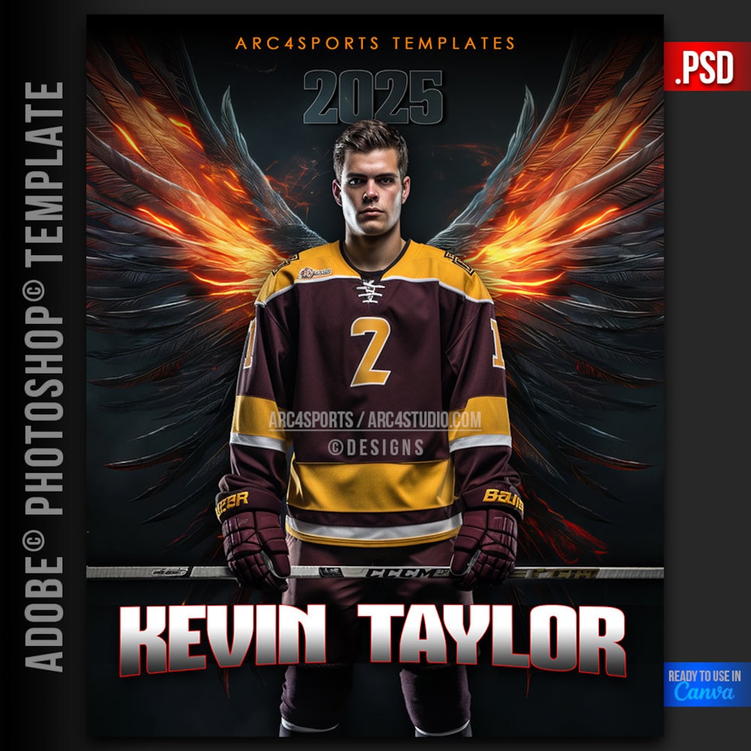 Custom Sports Poster Template | Editable Photoshop PSD Files | Ready to ...