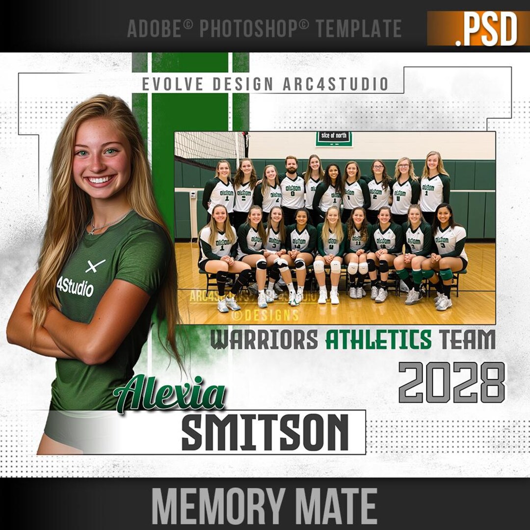 Multi-sport Memory Mate Template 8x10 | Customizable PSD for Sports ...