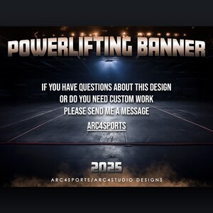 Power BANNER Template Designed for Wrestling, Powerlifting - Etsy