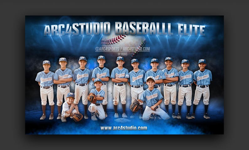 Baseball Team Banner Template: 6x4 Ft Photoshop Dugout Design (digital ...
