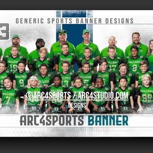 Sports Team Banner PSD Template: Editable Design (8x4 or 6x4 Ft ...