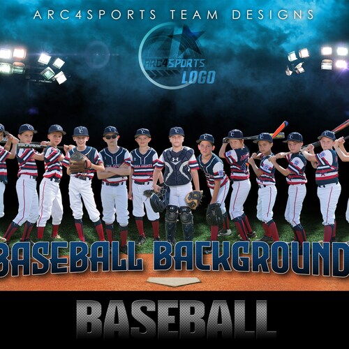 Baseball SELECT Horizontal Digital Backgrounds - Etsy