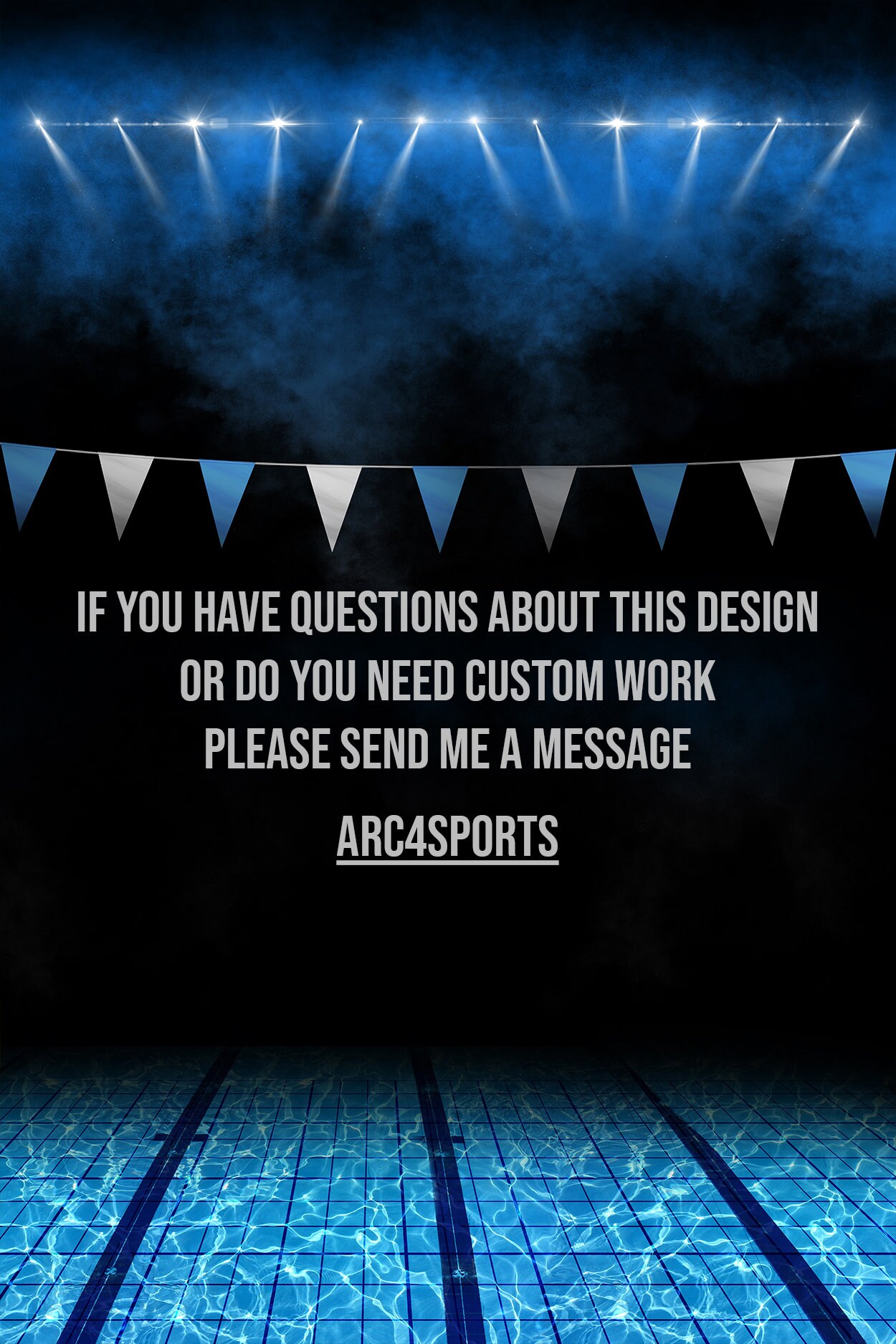 Swimming Digital Background | Etsy