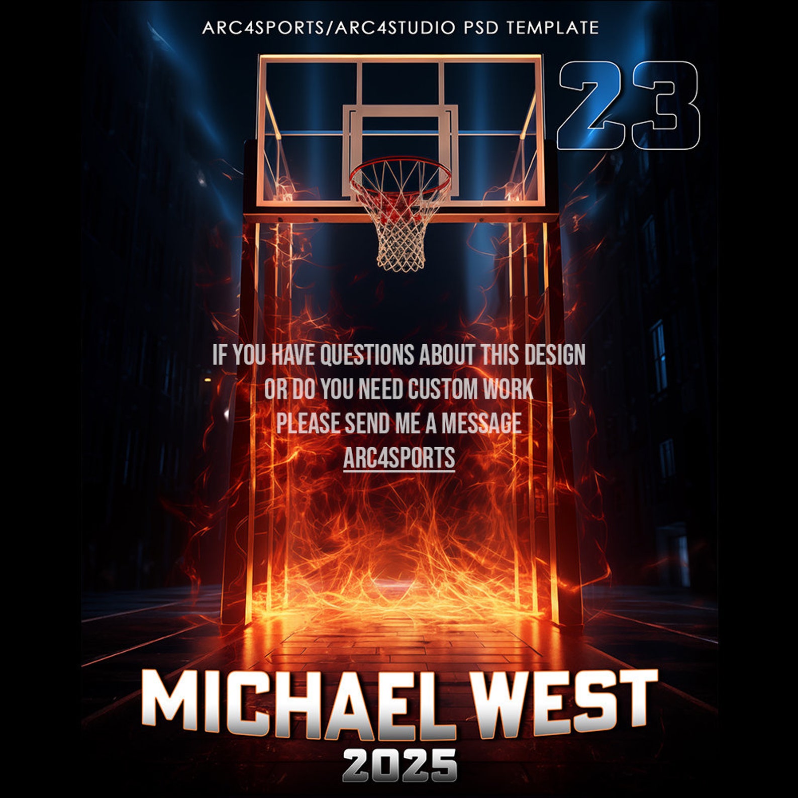 Customizable Basketball Poster Template | Easy-to-use Photoshop PSD ...