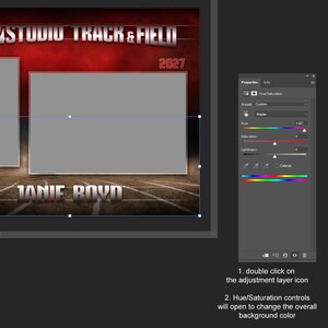Track and Field Memory Mate 8x10 Template | Editable PSD With Photo ...