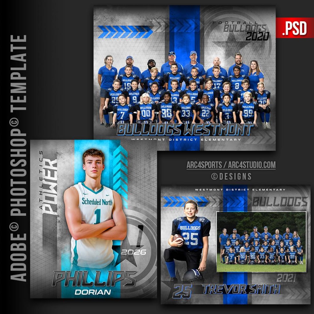 Sports PSD Template Package | 3 Editable Sports Designs for Teams ...