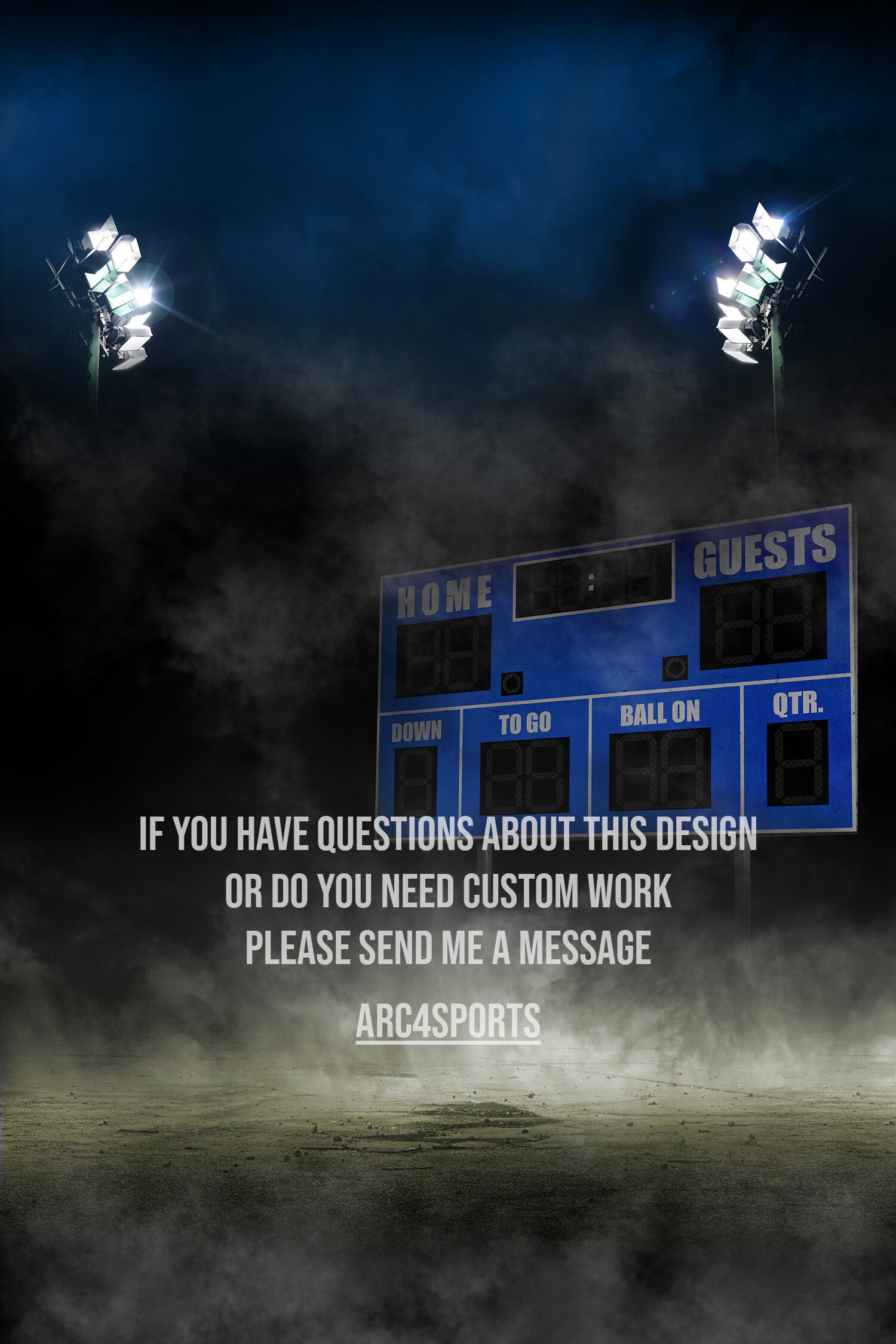 Football SCOREBOARD Digital Background - Etsy