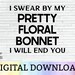 Floral Bonnet Firefly Quote – Captain Mal PNG, Fandom Fan (digital ...