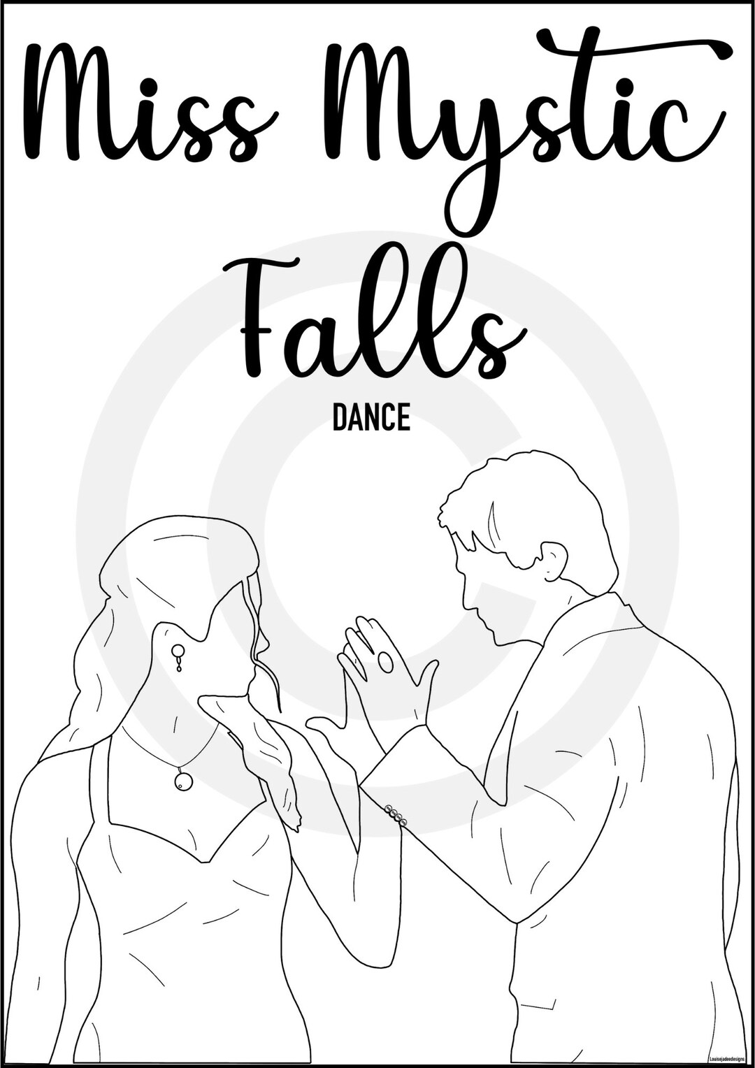 The Vampire Diaries Digital Colouring Page, Miss Mystic Falls Colouring ...