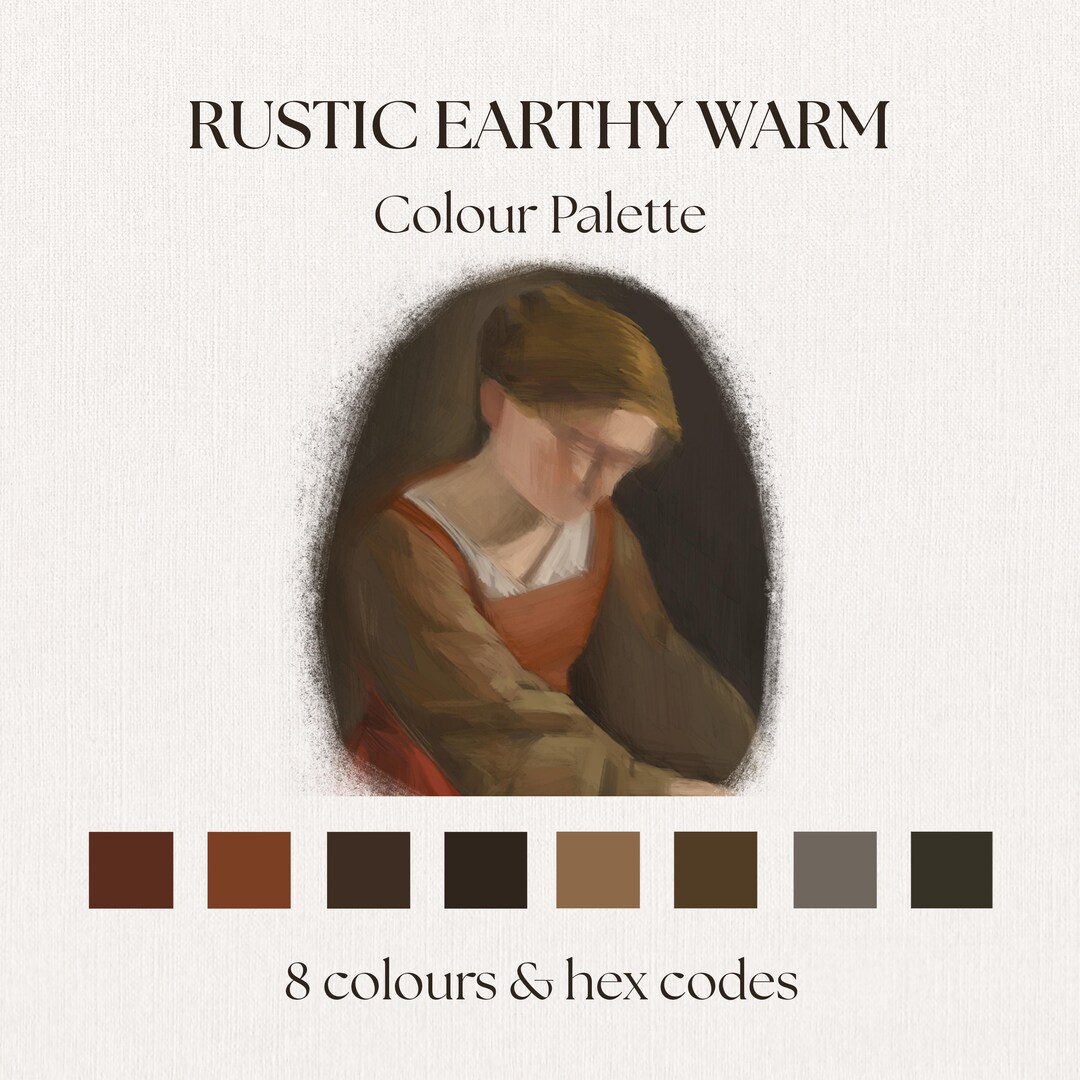 Rustic Earthy Color Palette, Warm Autumn Swatches for Photoshop ...