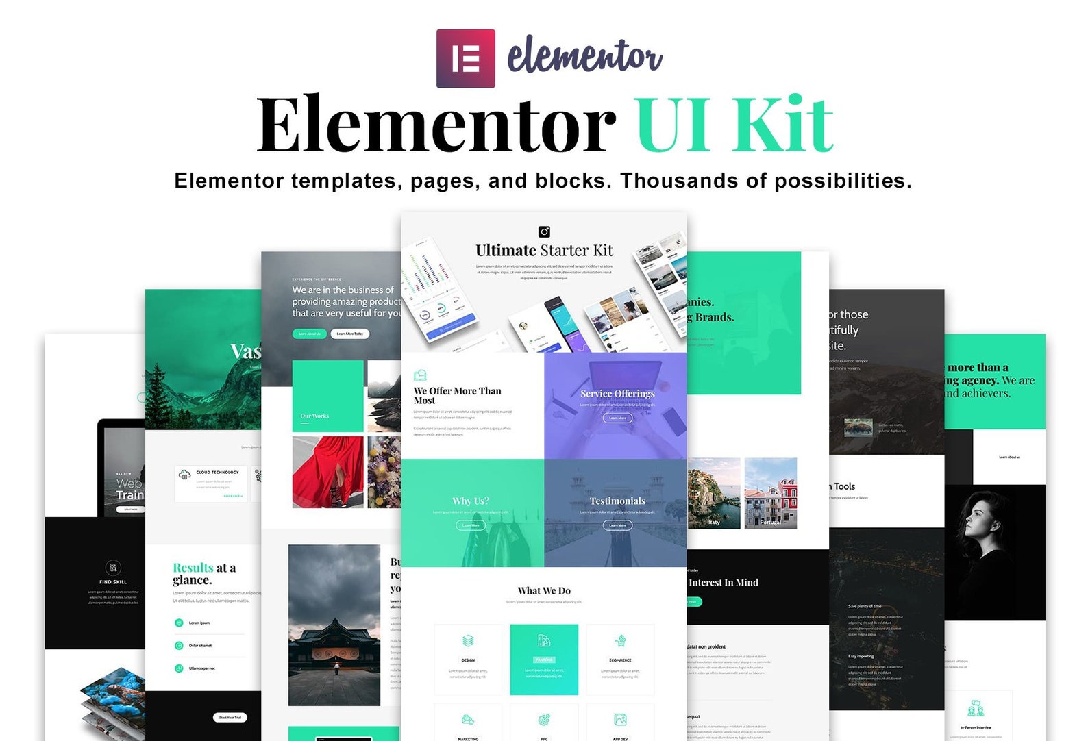 Elementor UI Kit Templates Blocks | Etsy